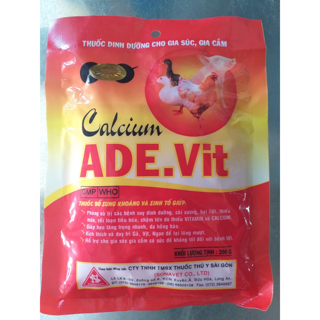 Mua Thuốc thú y SONAVET Calcium ADE Vit 200g sản phẩm bổ sung khoáng và ...