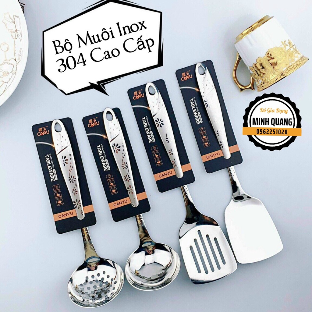 Mua Muôi Múc Canh, Muỗng, Vá Múc Canh Inox 304 Cao Cấp Dầy Dặn Cán Họa ...