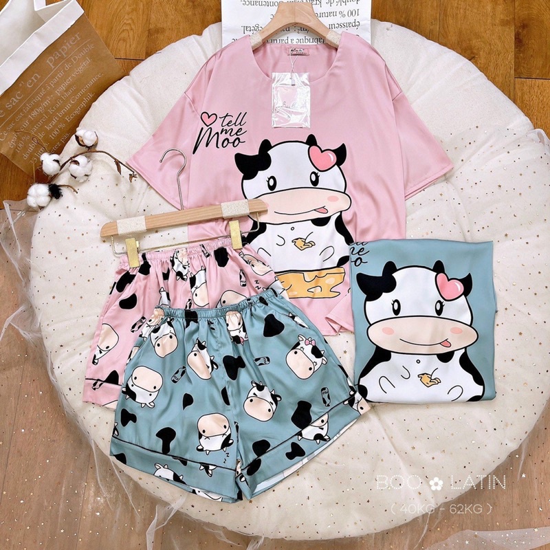 ĐỒ BỘ MẶC NHÀ BÒ SỮA LATIN BOO BOO CAO CẤP | Shopee Việt Nam