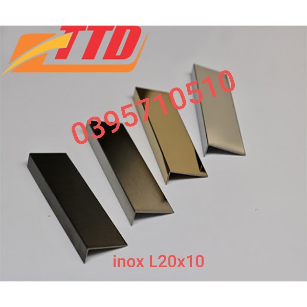 Nẹp inox L 2 phân, nẹp inox L20 màu vàng xước | Shopee Việt Nam