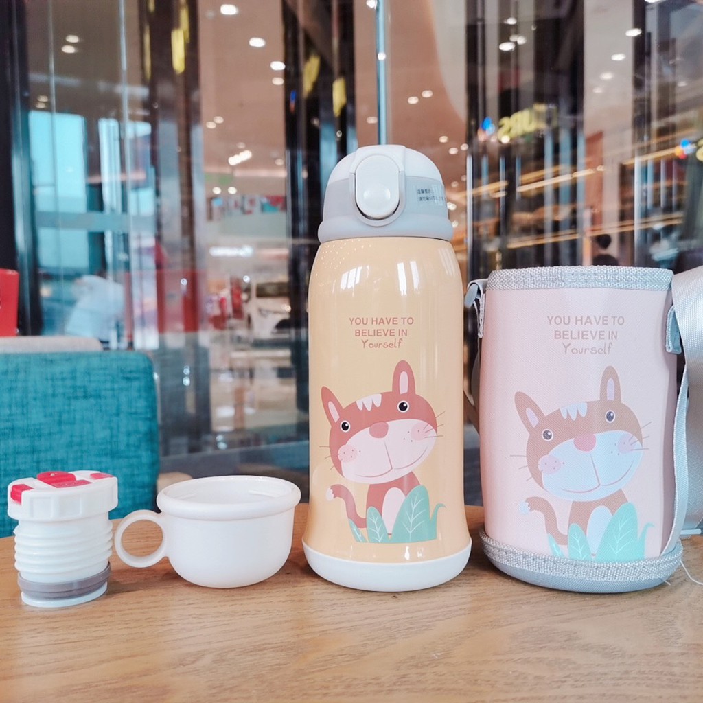 Mua Bình Đựng Nước Giữ Nhiệt 24H 600ML Kèm Ly - Thép Không Gỉ Cao Cấp ERASHOP 078772 - Vỏ Ngoài ...