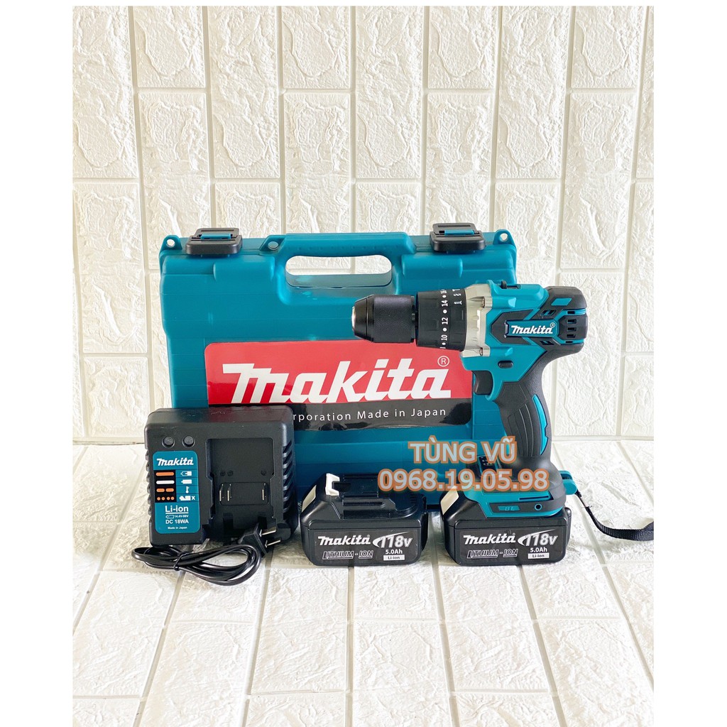 Mua Máy khoan pin Makitta 118V Không Chổi Than Pin 10 Cell, tặng phụ ...