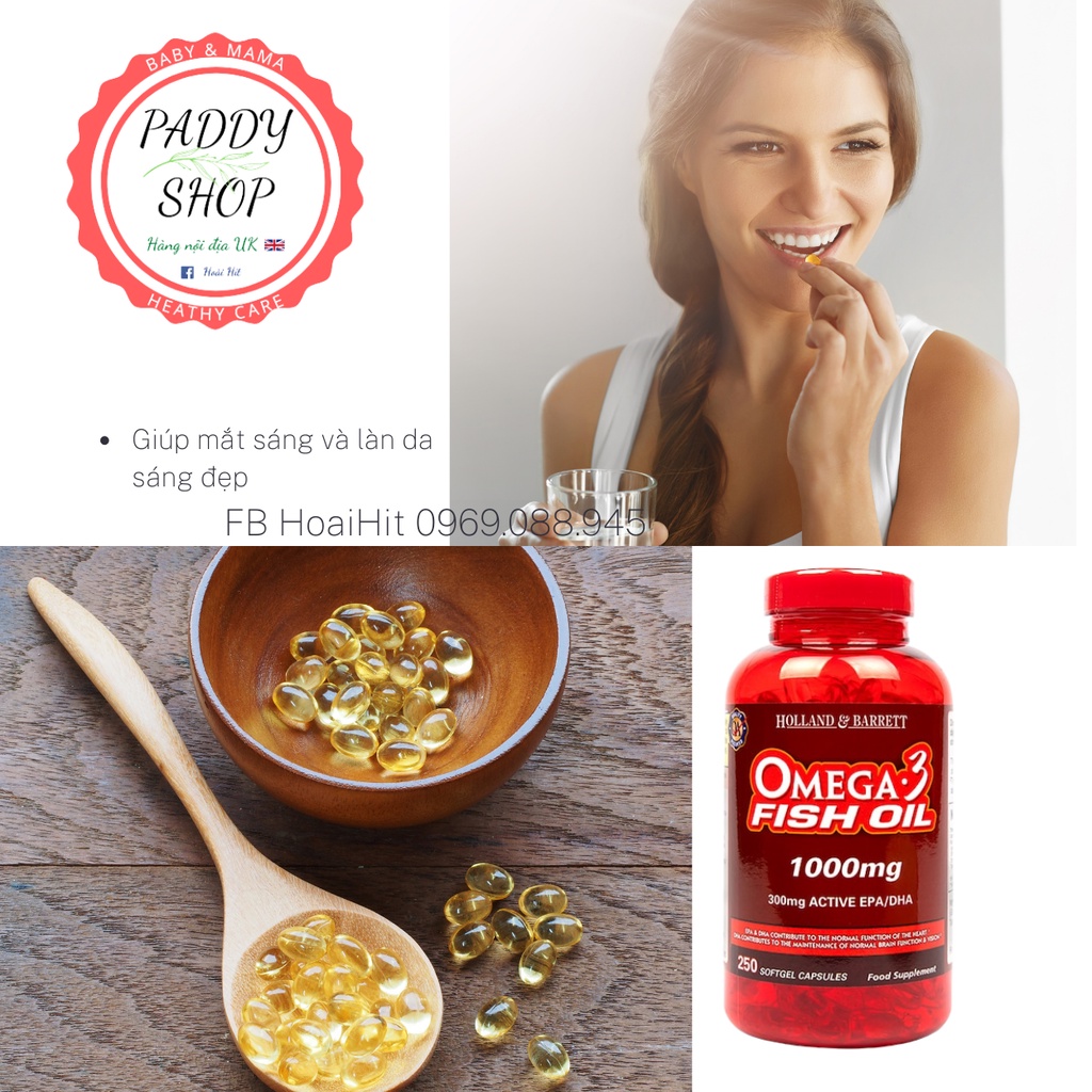 Mua Omega 3 Fish Oil 1000mg Holland & Barrett Anh Quốc 250 viên- dầu cá ...