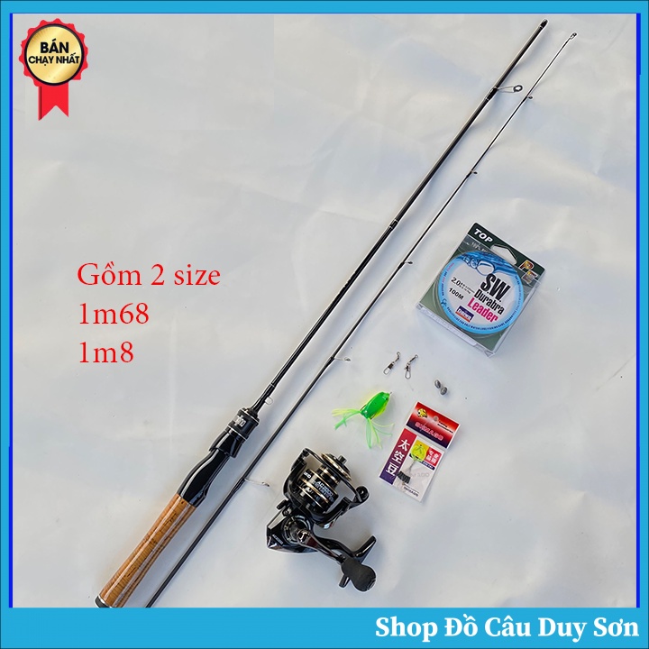 Mua Bộ Cần Câu Máy Lure UL 1m68 1m8 Máy Kim Loại 2000 - Tặng Dù + Mồi ...