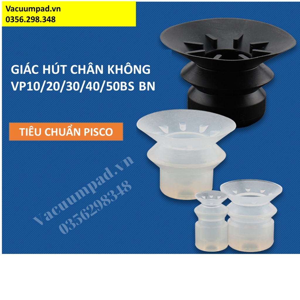 Giác hút chân không, đầu hút khí nén VP10/20/30/40/50 BS BN (tiêu chuẩn ...