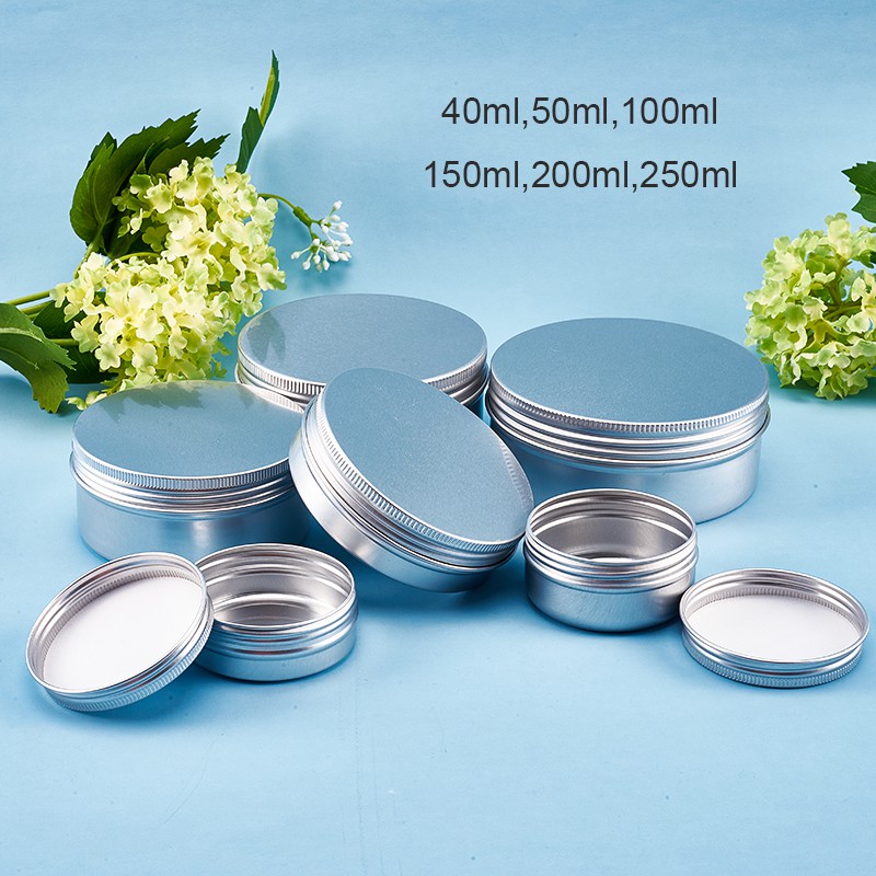 Benecreat 5-24Pcs 40-250ml Tin Cans Screw Top Round Aluminum Cans Screw ...