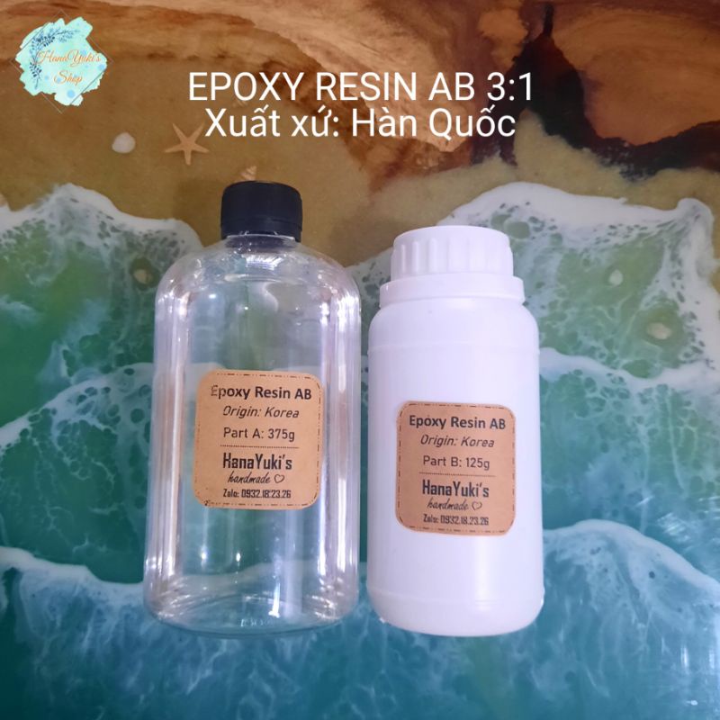 Mua Bộ keo Epoxy Resin AB 3:1- xuất xứ Hàn Quốc. Khử bọt tốt, trong ...