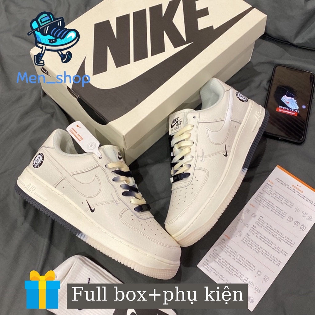 Mua Giày thể thao AF1 âm dương, Giày Air force 1 Brooklyn Sail Black ...