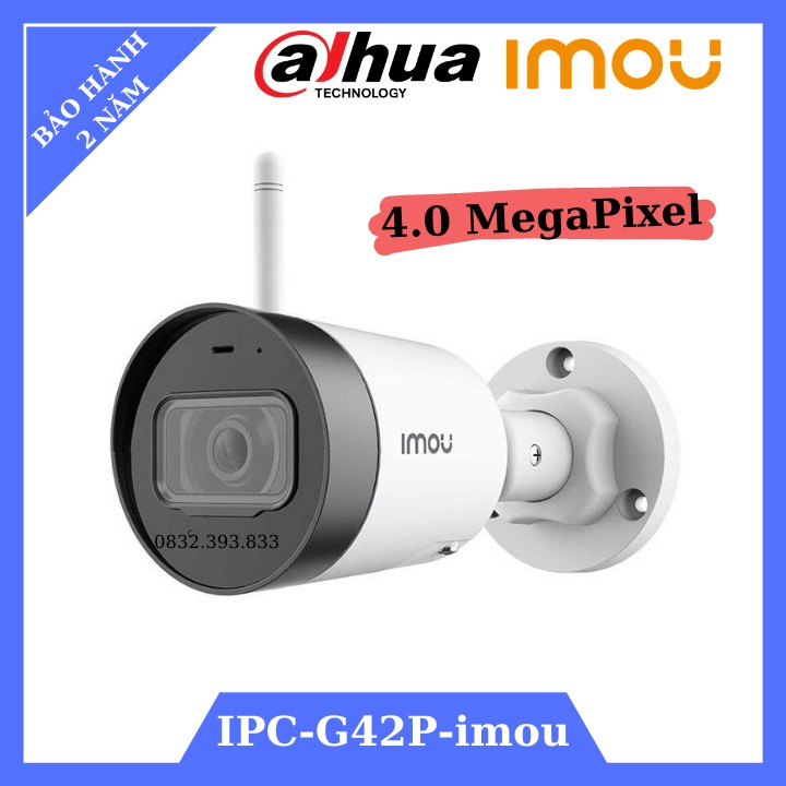 Camera IP WiFi Ngoài Trời 4.0Mp IMOU IPC-G42P, Chuẩn Nén H.265, Tích ...