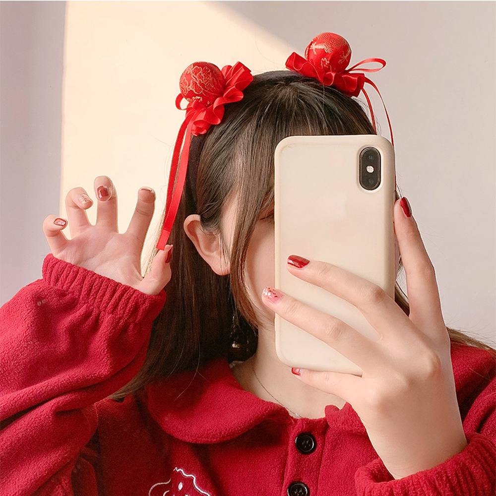 Mua Cài tóc trang trí tua màu đỏ phong cách lễ hội Trung Hoa dùng làm ...