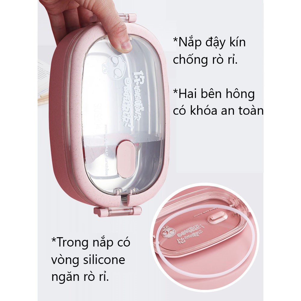 Mua Hộp Cơm Inox 2 Tầng Được Làm Từ Lúa Mạch, Hộp Đựng Cơm Giữ Nhiệt ...