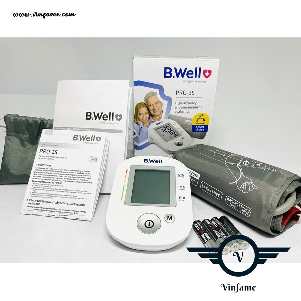 Mua Máy đo huyết áp bắp tay B.Well PRO 35-36 Bảo hành chính hãng 5 năm, máy đo huyết áp điện tử ...