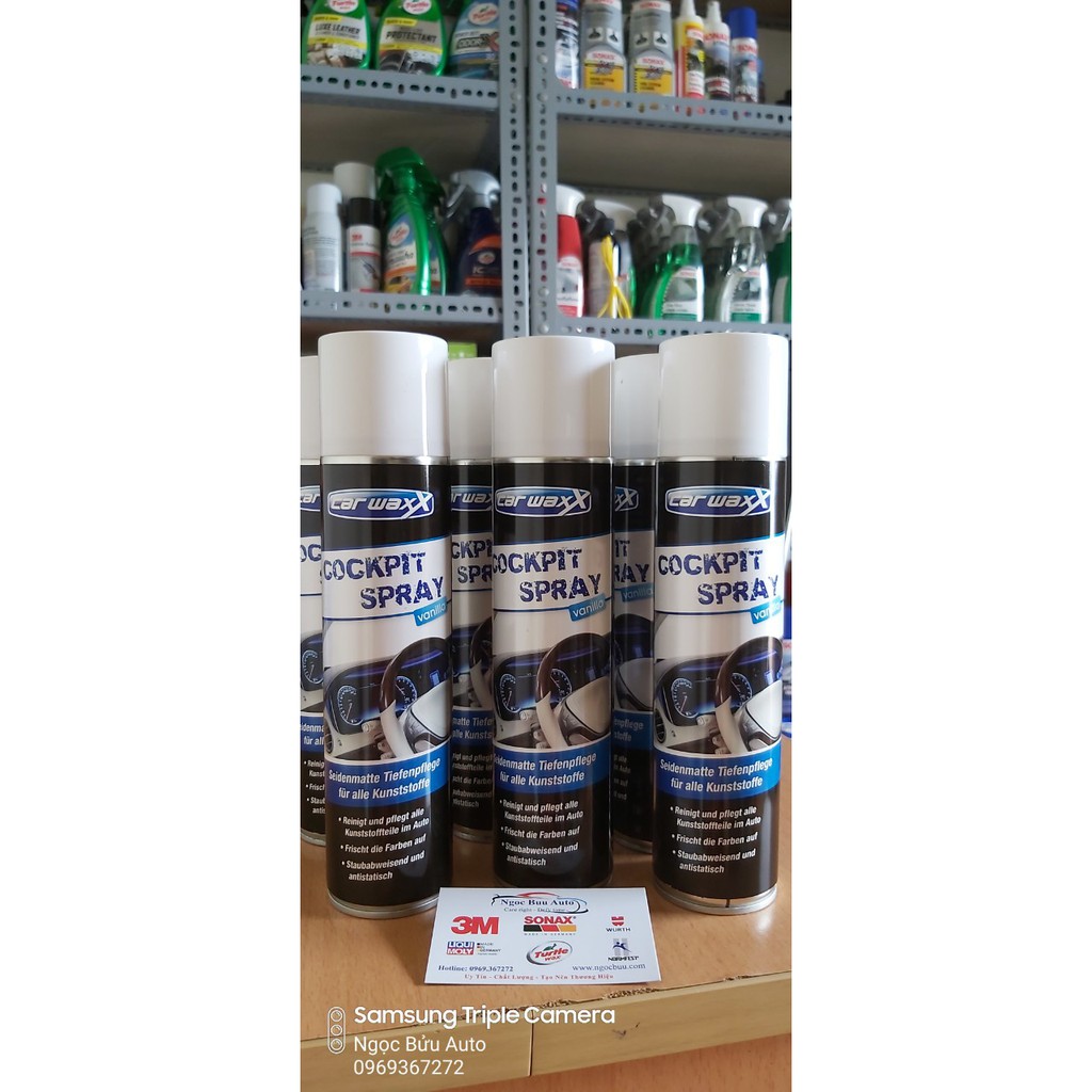 DƯỠNG TAPLO DẠNG XỊT TIỆN DỤNG CARWAXX COCKPIT SPRAY MÙI VANI 400ML ...