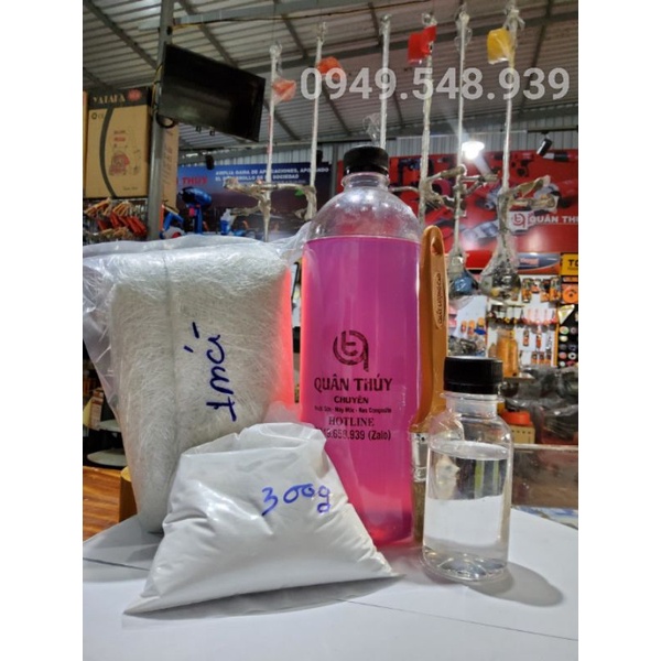 Mua 1kg Nhựa Composite và 1MÉT vuông sợi thủy tinh,Chổi, dùng làm khuôn ...