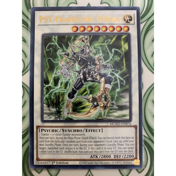 Thẻ Bài Yu-gi-oh! MGED-EN076 PSY-Framelord Omega - Gold Letter Rare 1st ...
