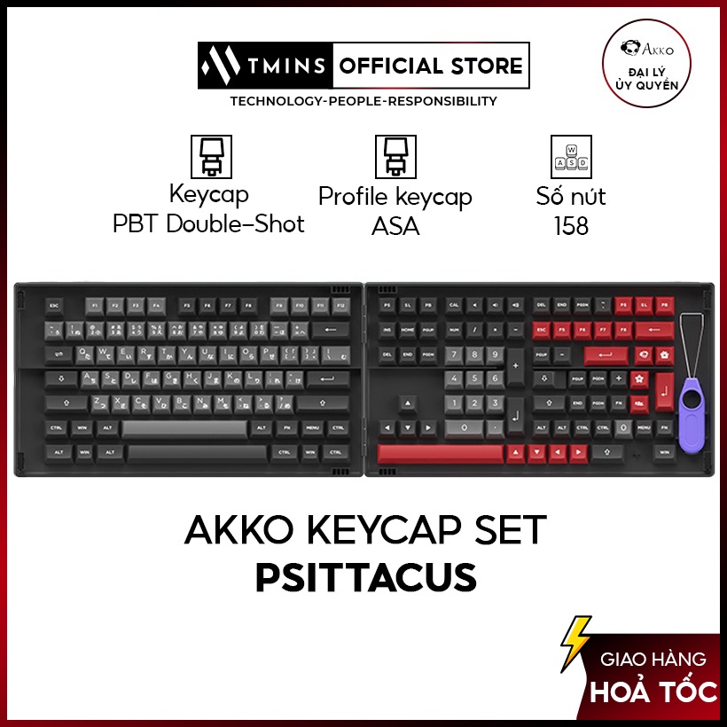 AKKO Keycap set - Psittacus (PBT Double-Shot/ASA profile/158 nút) - Tìm ...