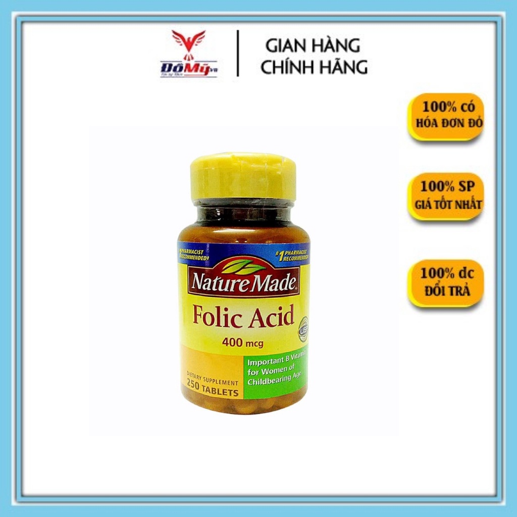 NATURE MADE FOLIC ACID 400MCG bổ sung AXIT FOLIC 250 VIÊN (new ...