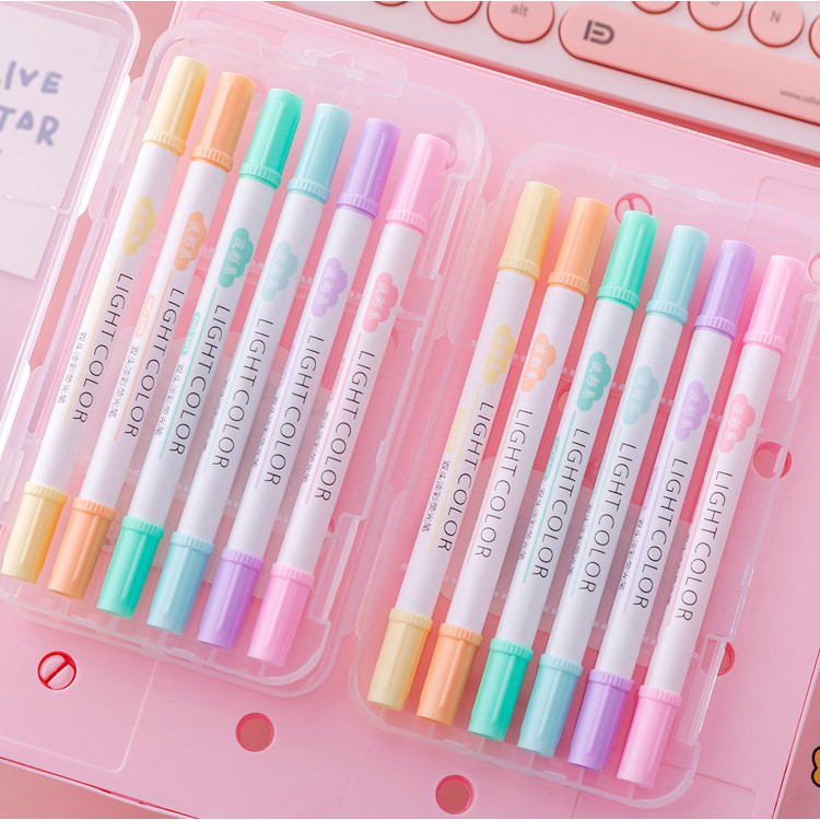 Bút Highlight 2 Đầu - Màu Tươi Sáng - 3 Chiếc / Túi | Shopee Việt Nam