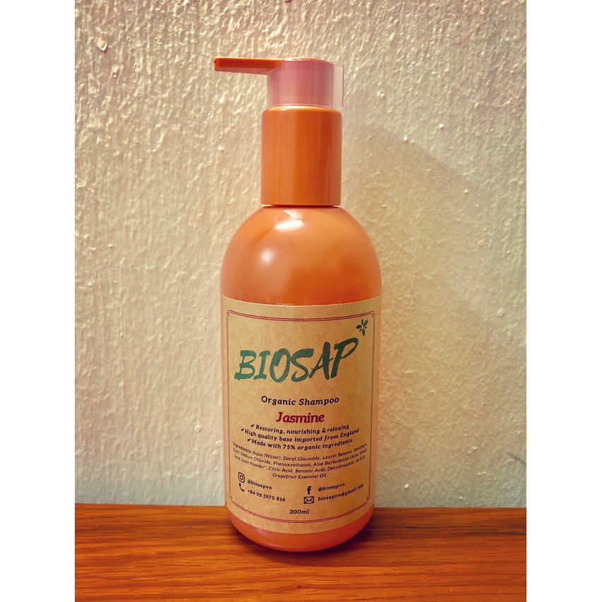 Dầu gội hữu cơ BIOSAP (hương hoa nhài/bưởi) | Shopee Việt Nam