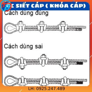 Ốc siết cáp - khóa cáp - cóc kẹp cáp - size 3mm, 5mm, 6mm, 8mm, 10mm ...
