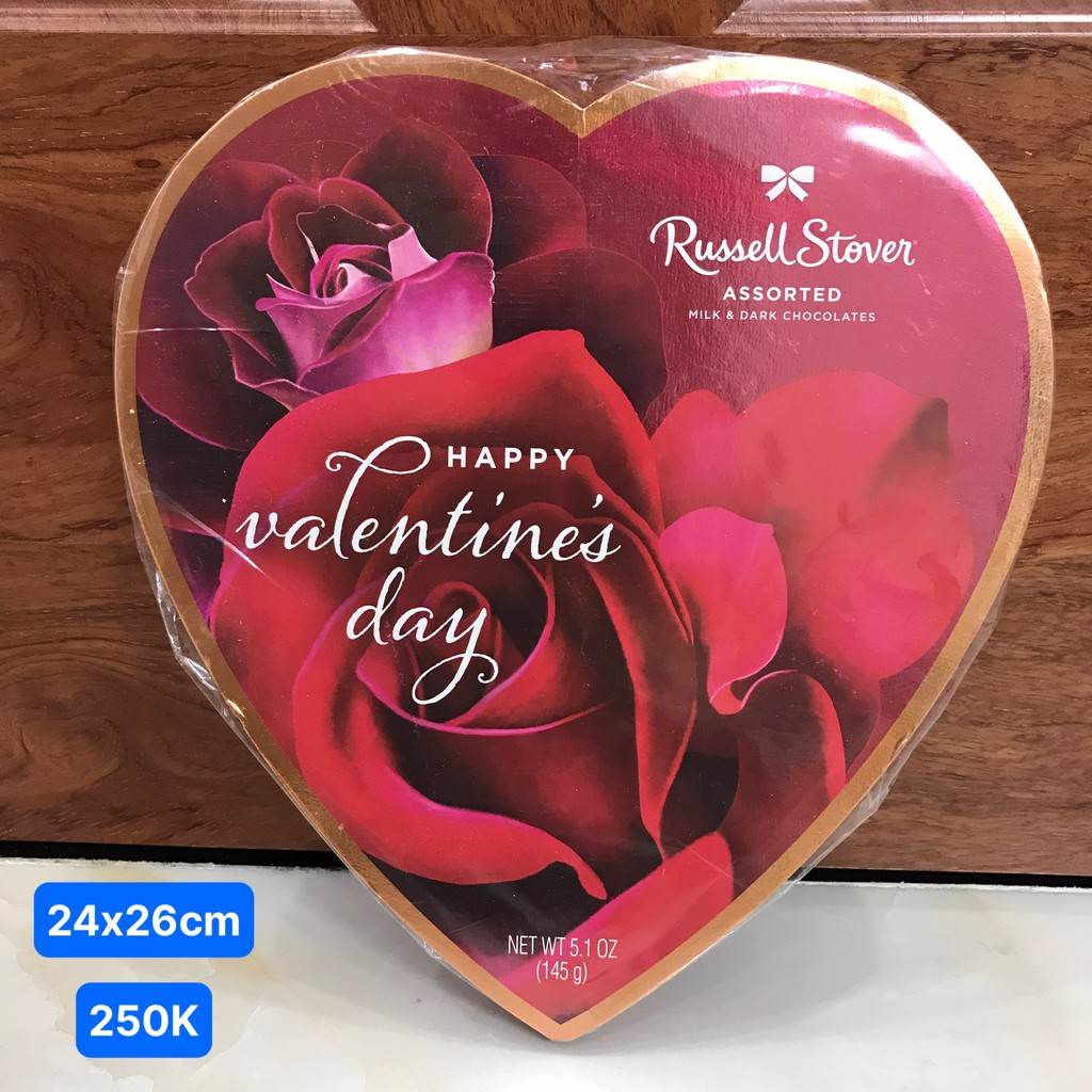 Socola Valentine Mỹ Russell Stover Assorted Milk & Dark Chocolates 145G ...
