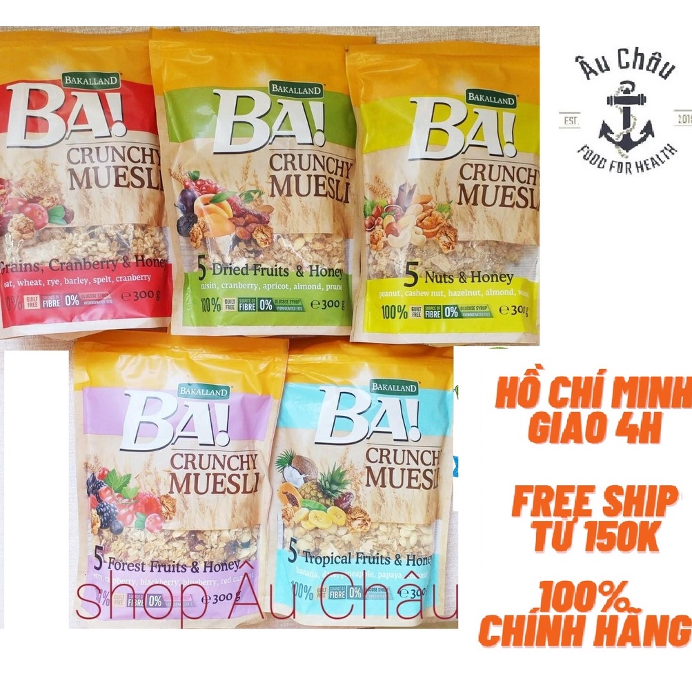 Mua Ngũ cốc ăn sáng giảm cân Bakalland Crunchy Muesli trái cây sấy dinh ...