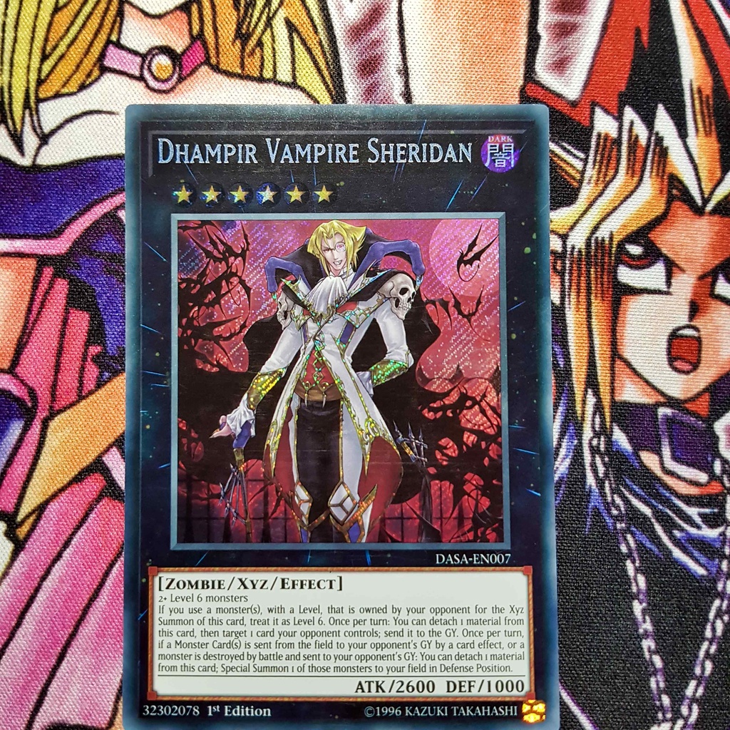 Thẻ bài Yugioh chính hãng | Dhampir Vampire Sheridan | DASA Secret rare. | Shopee Việt Nam