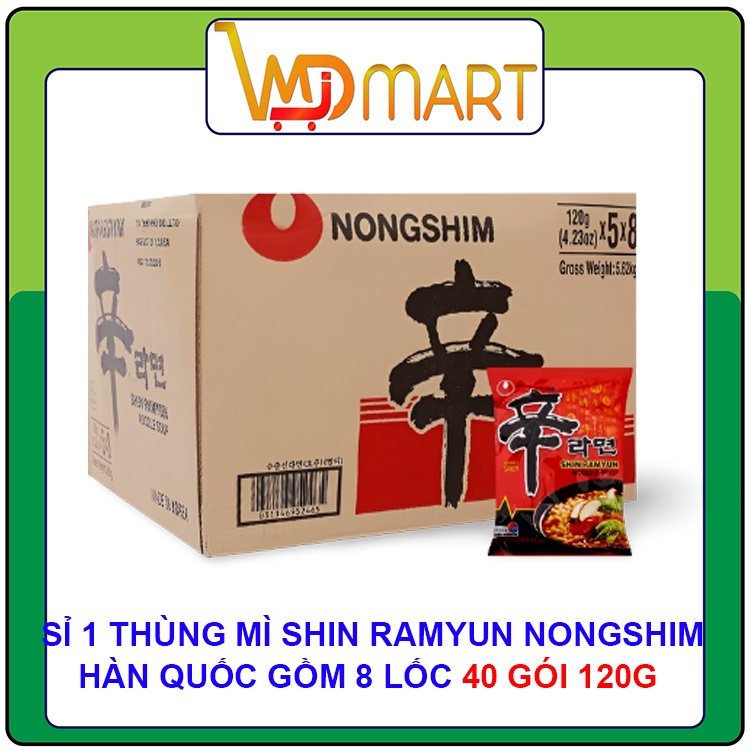 Mua Sỉ 1 thùng mì Shin 40 gói nhập Hàn gói 120gr giá rẻ nhất | TecKi.Vn