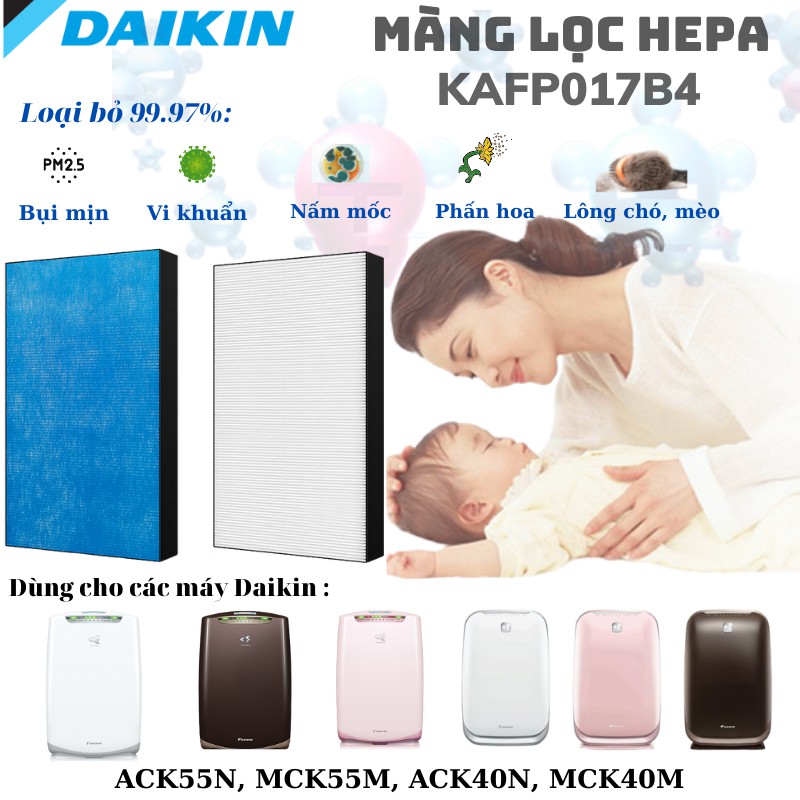 MÀNG LỌC HEPA CHO MÁY LỌC KHÔNG KHÍ DAIKIN MCK55/ACK55/TCK55, MCK40/ACK40/TCK40 CHÍNH HÃNG ...