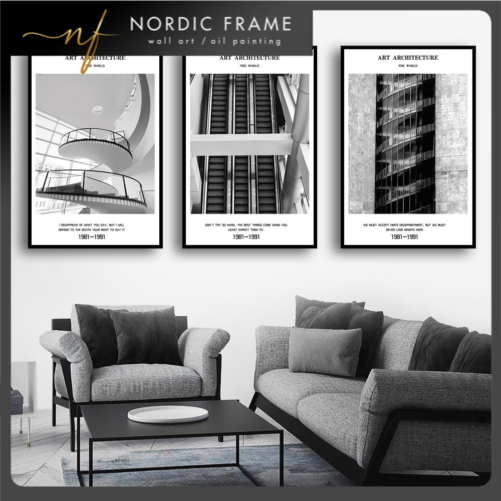 Tranh canvas bộ đen trắng , bộ 3 tranh | Shopee Việt Nam