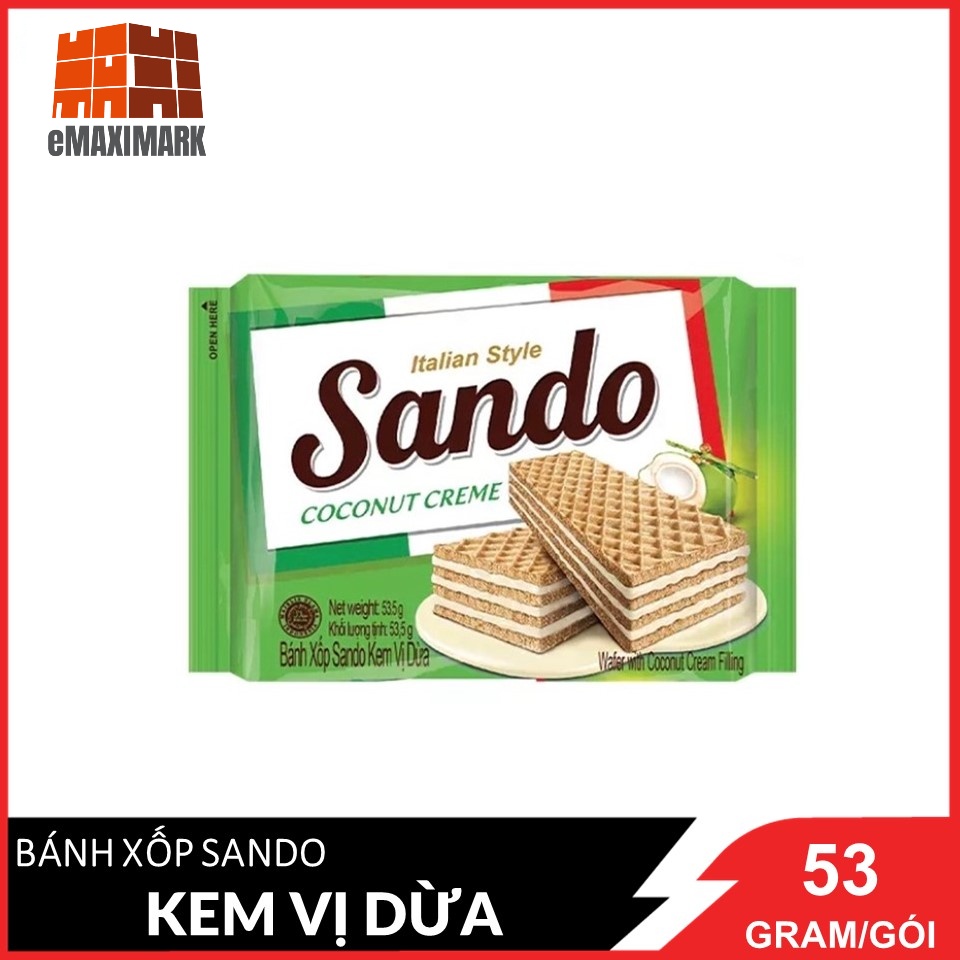 Bánh xốp Sando Coco (vị dừa) 53.5g | Shopee Việt Nam