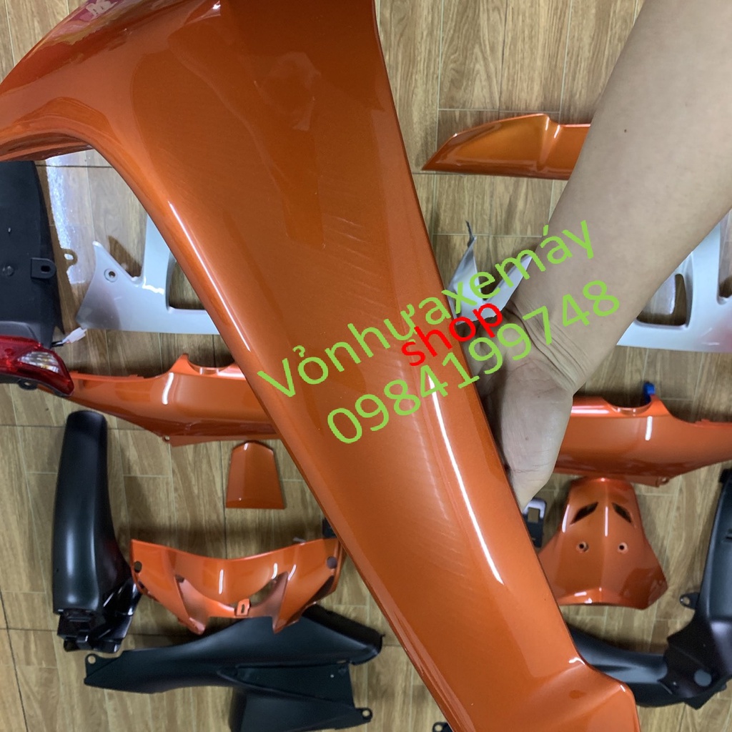 Mua [ LOẠI ĐẸP ) Bộ vỏ nhựa xe wave -dàn áo xe Wave A MÀU CAM ,Wave rs ...