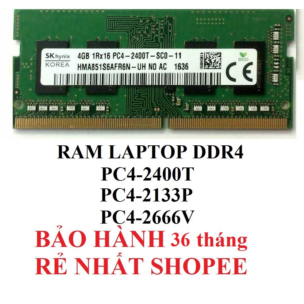 Bán [Rẻ nhất Shopee]Ram Laptop 4GB DDR4 PC4 tháo máy chính hãng giá rẻ ...