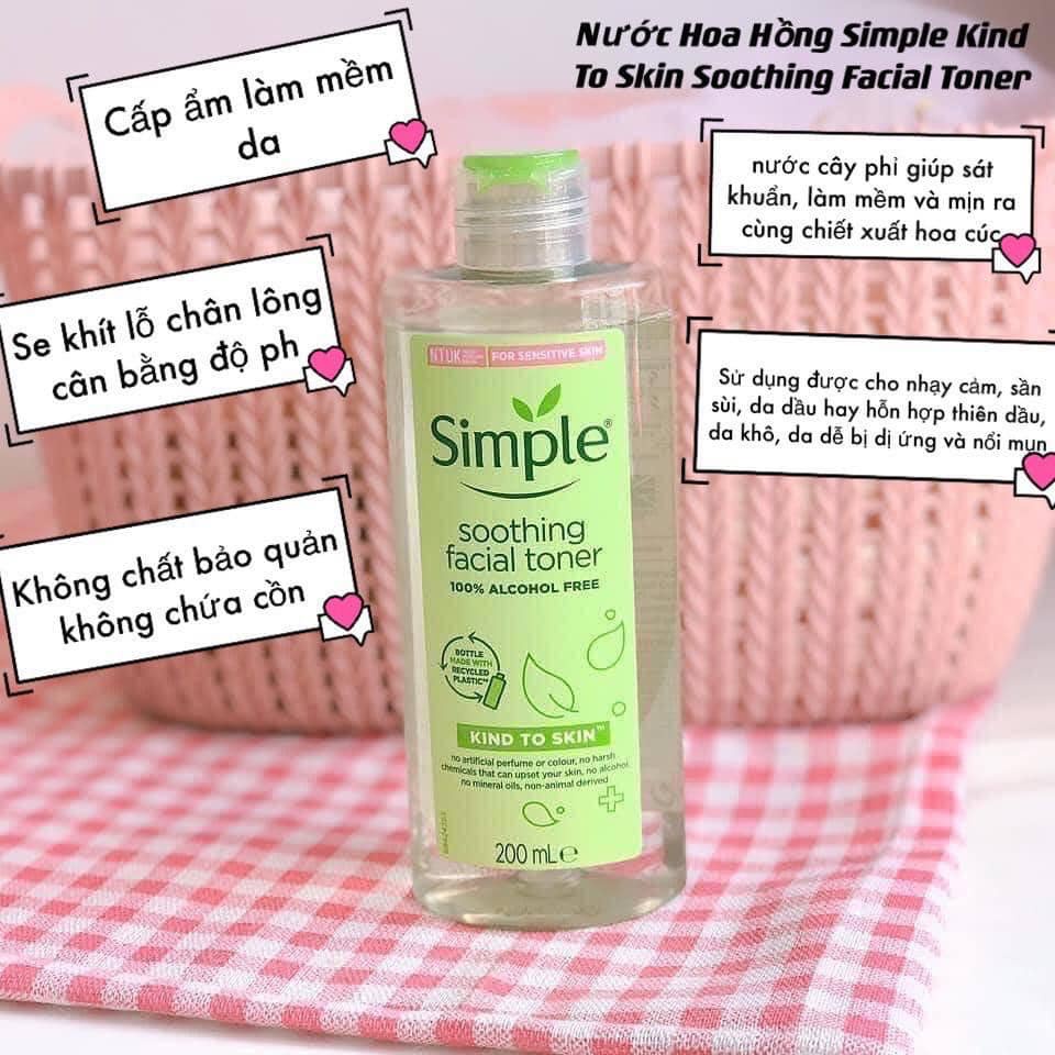 Toner Simple kind to skin soothing Facial 200ml | Shopee Việt Nam