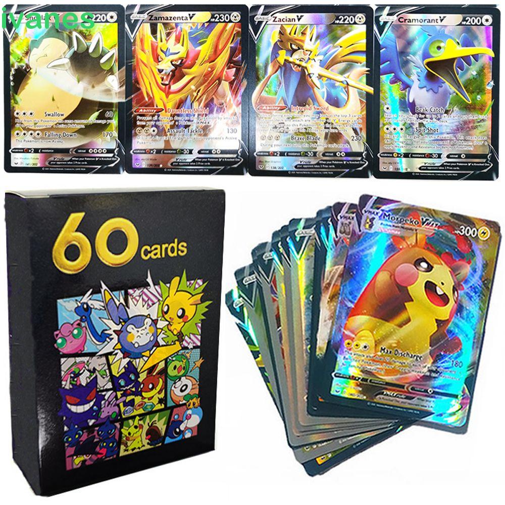IVANES 60pcs/Box Pokemon Game Card Kids TAKARA Shiny Cards Pokemon V ...