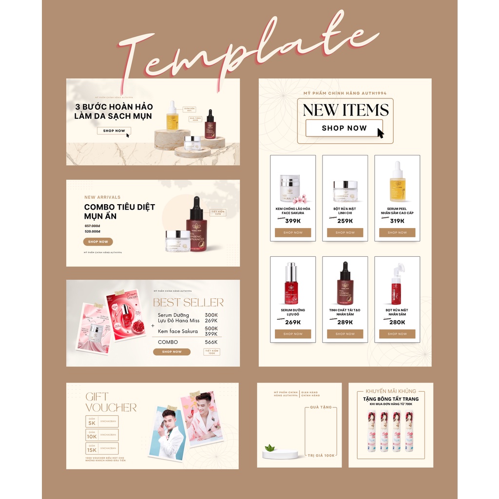 Template Shopee Template, instagram, facebook ngành thời trang | Shopee ...