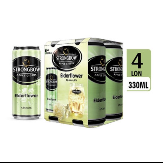 Nước táo lên men Ciders Strongbow Elder Flower lon cao 330ml (4 lon ...
