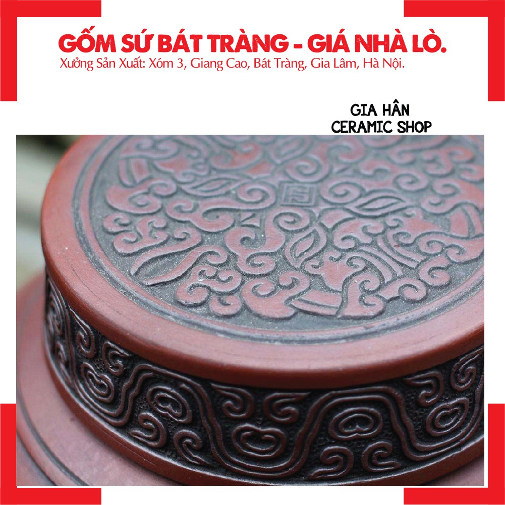 Mua 🍀Chum Bát Tràng Ngâm Rượu 𝟐𝐋 Khắc Nổi Hoa Văn Cổ 🍀Chum Bat Trang ...