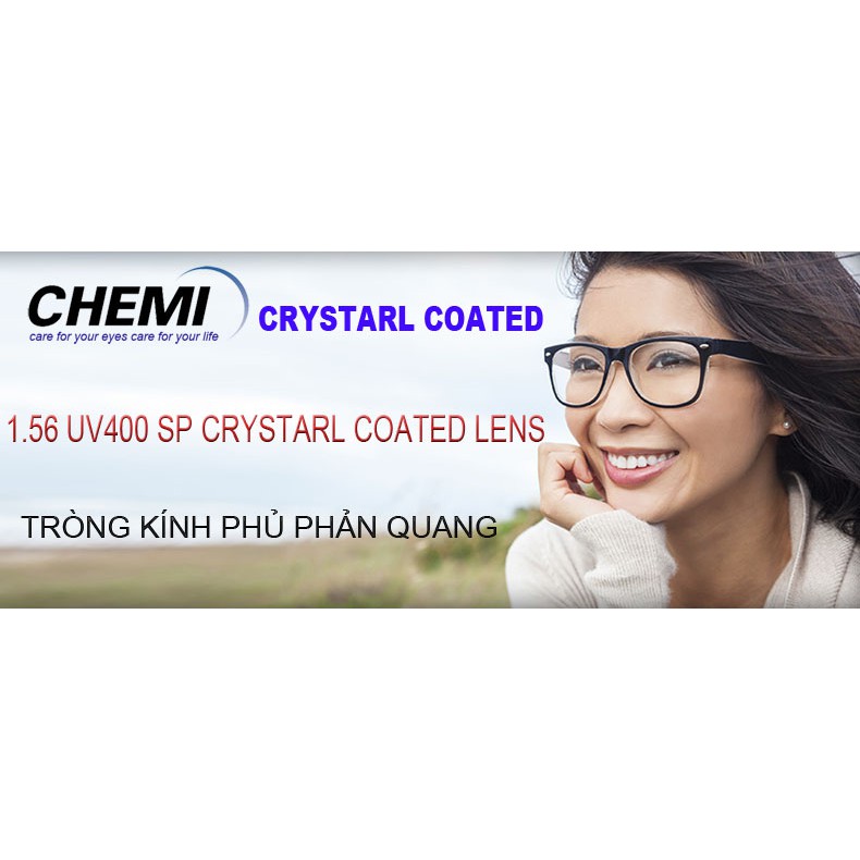 [Giảm 10% mua online]Mắt kính chemi lens 1.56 Nahami Korea chống UV ...