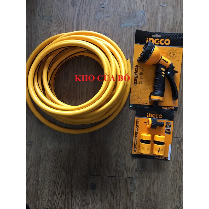 Bộ 5 mét ống nhựa PVC khớp nối vòi xịt rữa tưới cây 8 tia INGCO HPH2001 ...