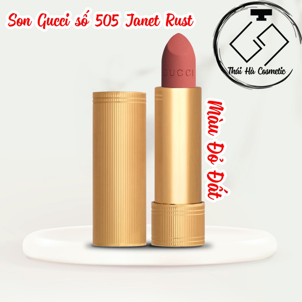 Son Gucci 505 Màu Đỏ Đất Janet Rust Matte (thái hà shop) | Shopee Việt Nam