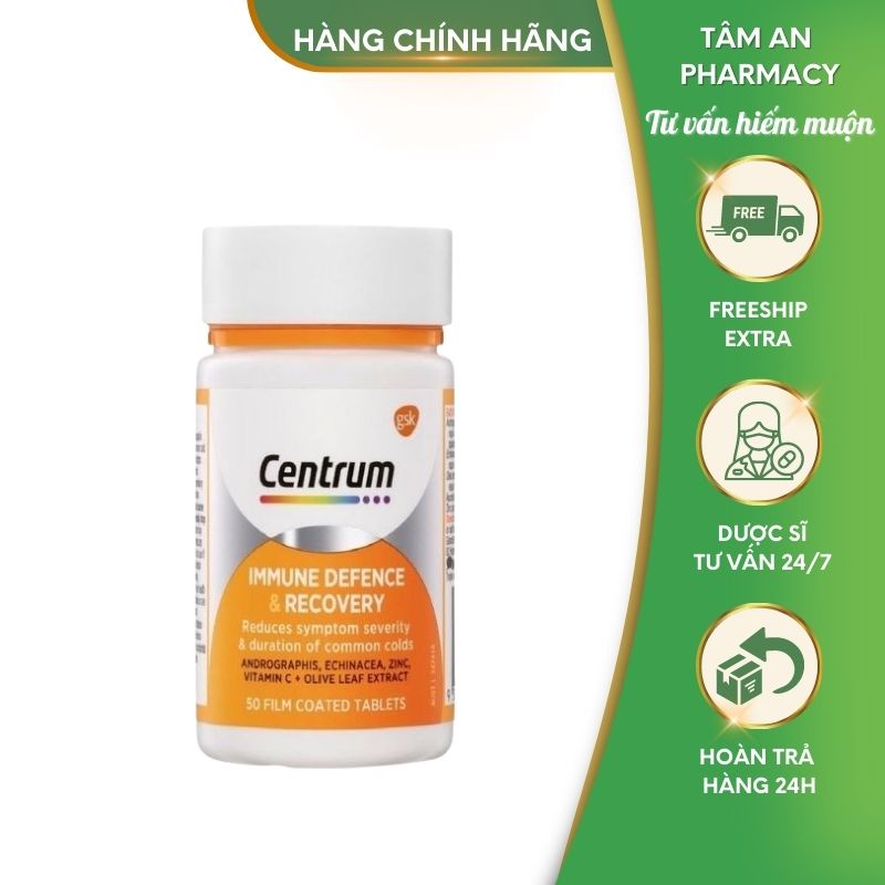 Viên Uống Hỗ Trợ Tăng Cường Miễn Dịch Centrum Immune Defence 100 viên ...