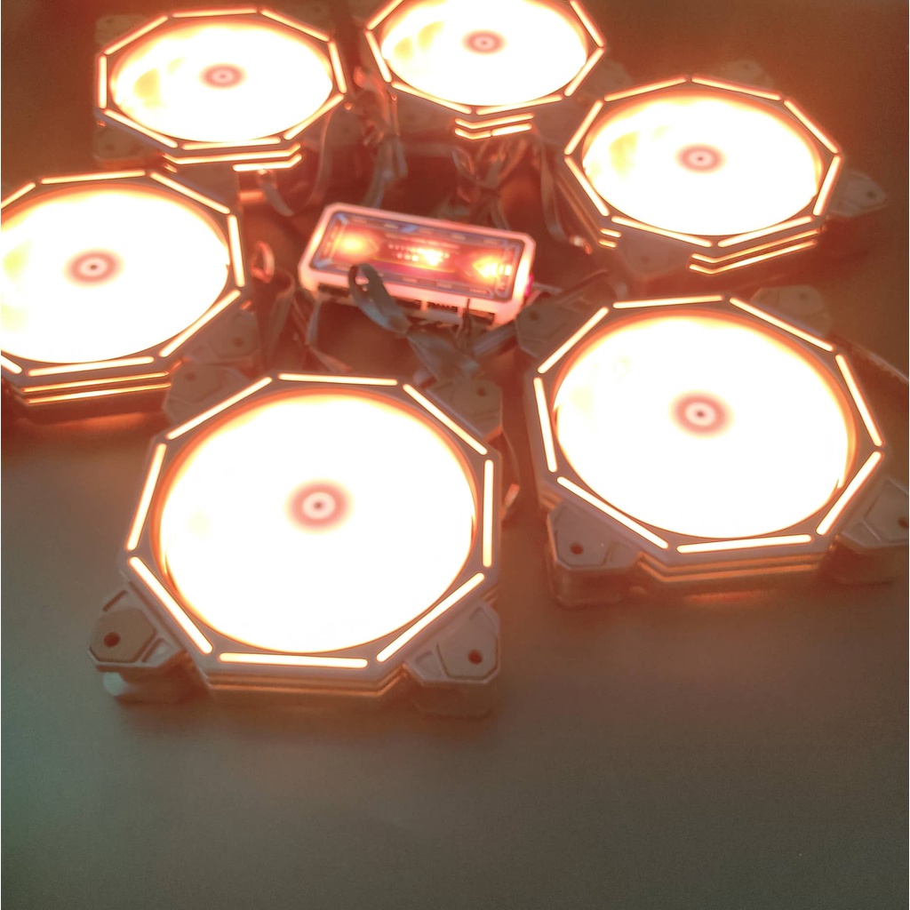 Mua Bộ 6 Quạt Tản Nhiệt Led RGB V5 Bát Giác Kích Thước 12cm Đồng Bộ Màu ...