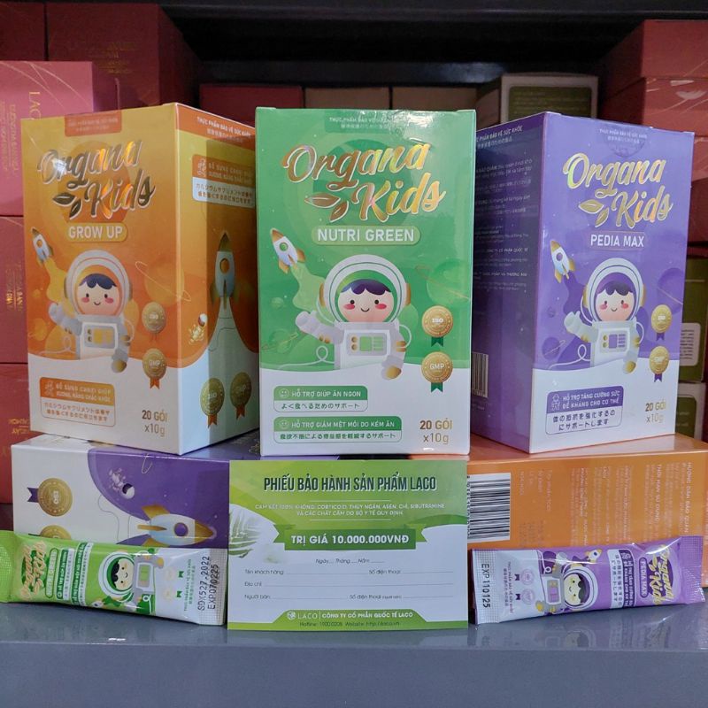 Thạch dinh dưỡng Organa Kids(Pedia max - Grow up - Nutri green) kẹo ...