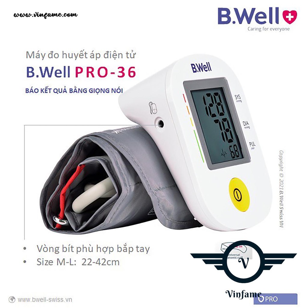 Mua Máy đo huyết áp bắp tay B.Well PRO 35-36 Bảo hành chính hãng 5 năm, máy đo huyết áp điện tử ...