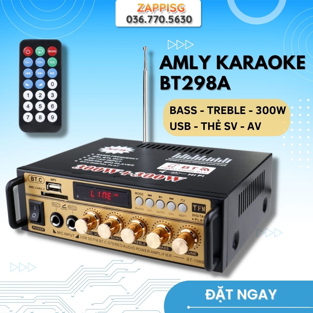 Amly karaoke Âm ly giá rẻ Amly Mini Bluetooth BT-298AKentiger cao cấp ...