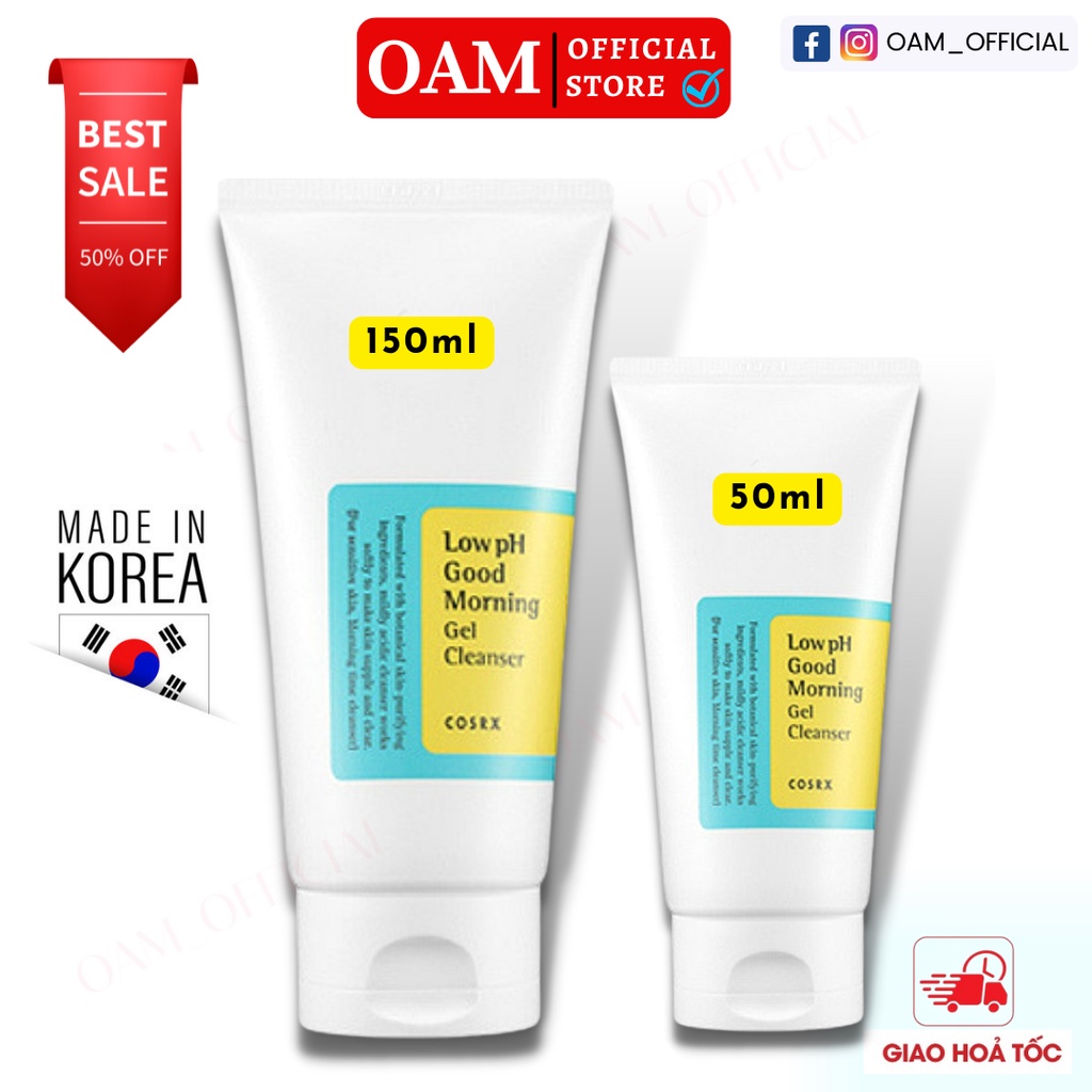 Sữa Rửa Mặt Cosrx Low PH Good Morning Gel Cleanser, SRM COSRX Dạng Gel ...