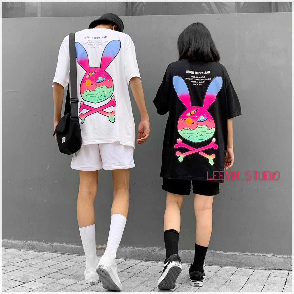 Áo Thun Form Rộng Bad Rabbit TRIPPY LAND Unisex Nam Nữ - Áo phông tay ...