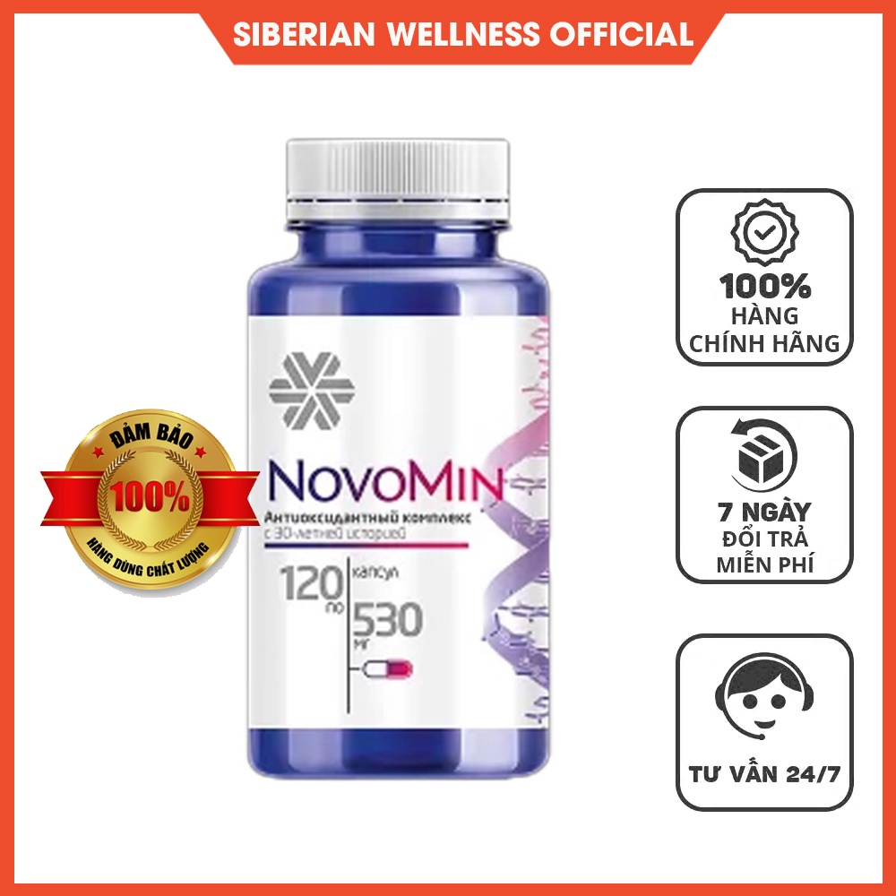 Mua Novomin - SIBERIAN WELLNESS - Viên uống chống oxy hóa, phục hồi tế ...