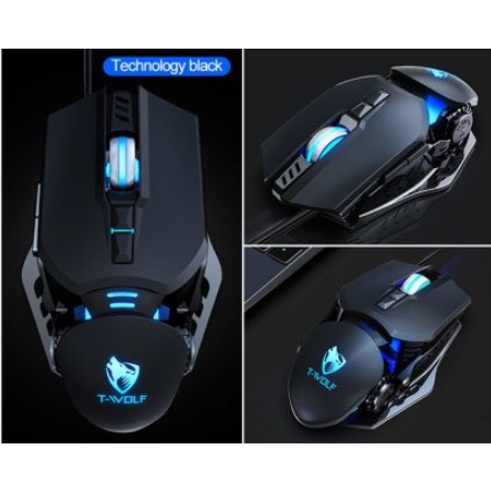 Mua MÁY TÍNH MOUSE T-WOLF G530 GAME LED USB DÂY DÙ HIỆU ỨNG ÁNH SÁNG 7 ...